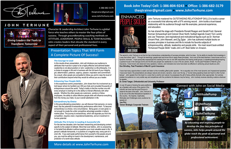 Speaker Author Infulencer Celebrity One Sheet Designs